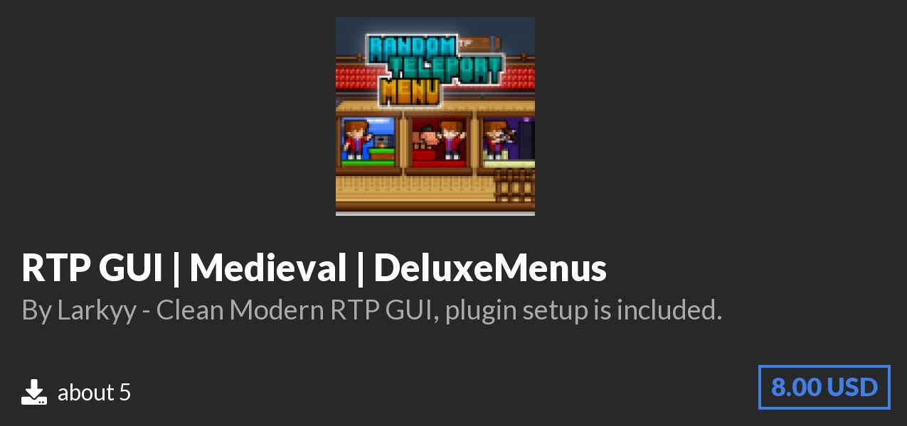 Download RTP GUI | Medieval | DeluxeMenus on Polymart.org
